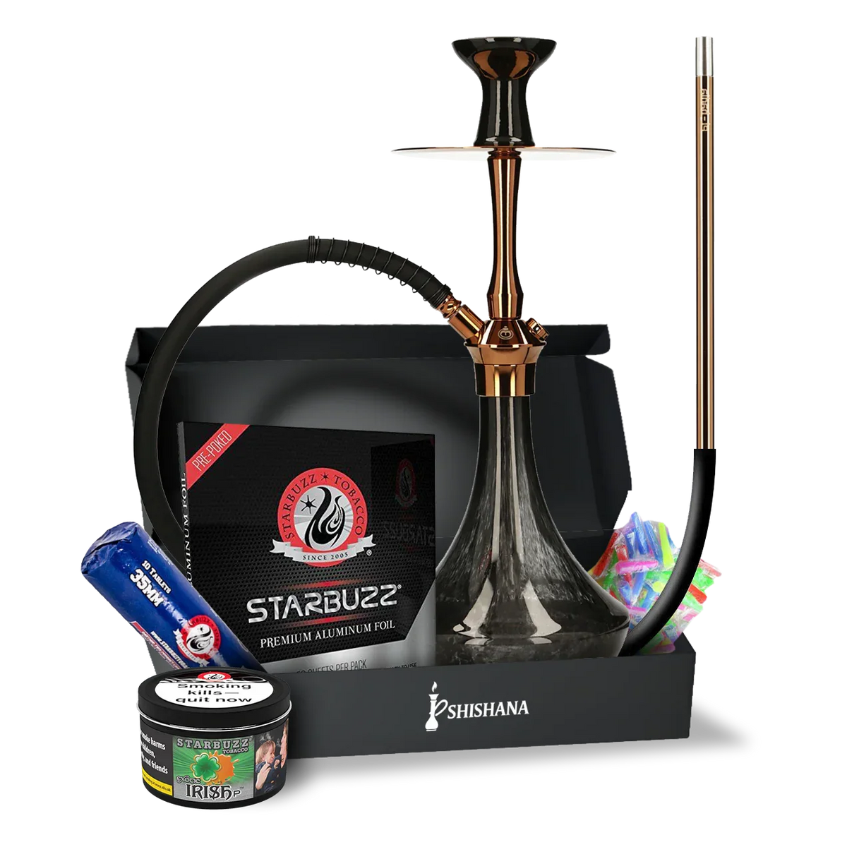 El-Badia C5 V2 Shisha Bundle – with Starbuzz Bold Flavours | 41cm Essential Hookah – Shishana.co.uk